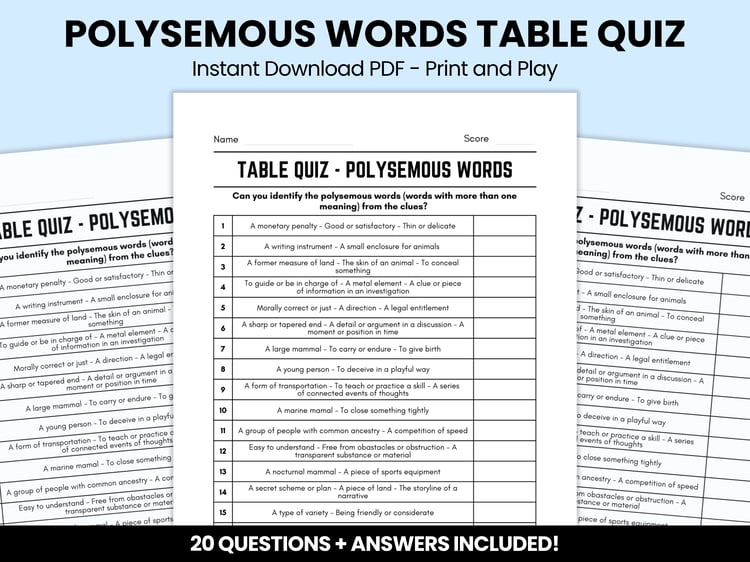 Mikko Games - Table Quizzes