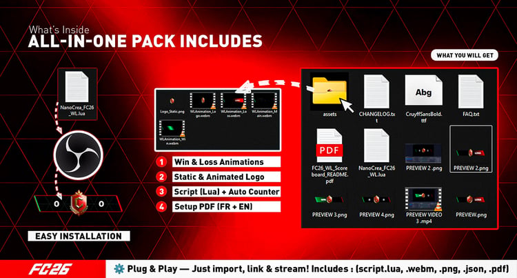 FC26 FUT Champions Mega Pack – Stream Overlays & Scoreboard Bundle