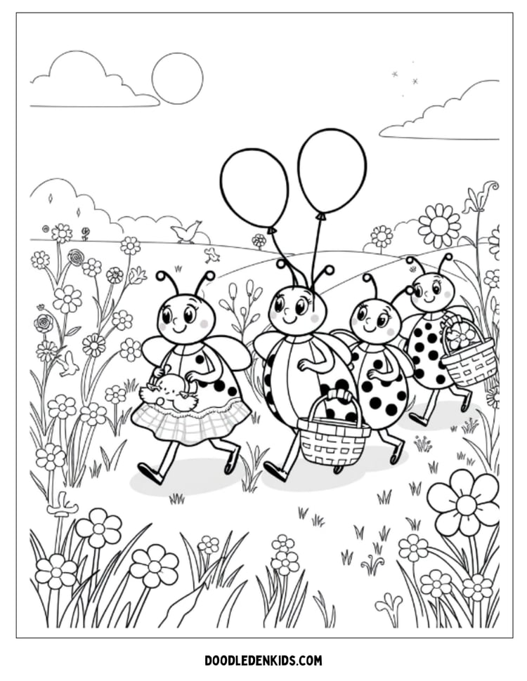 Kids Page -🐛 Caterpillar Book Club Coloring Page