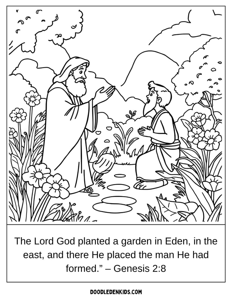 Free Adam & Eve Coloring Pages – Faith & Values Coloring Hub