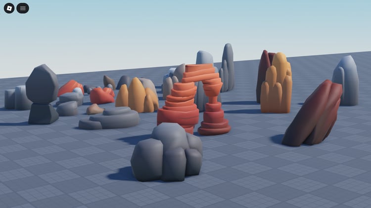 Autumn Nature Pack – Roblox Trees, Rocks, and Vegetation (20 Assets)