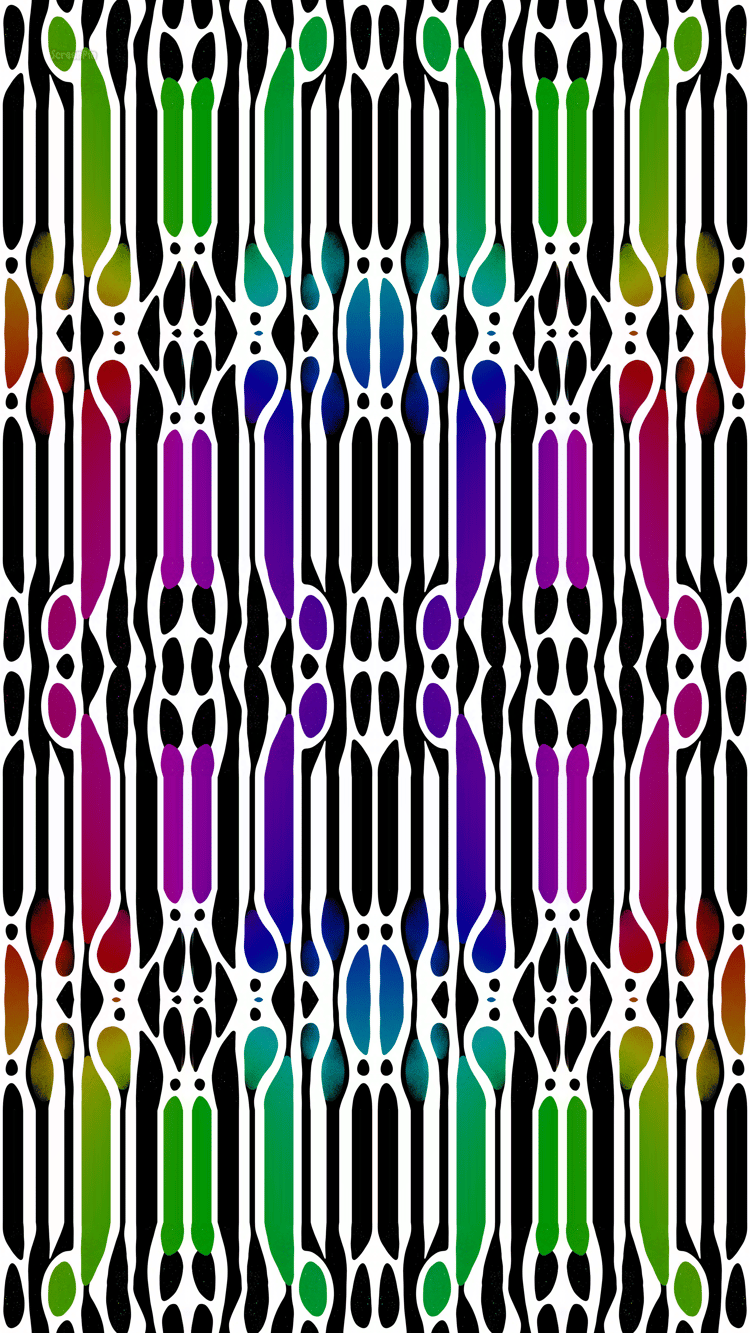 Purple Seamless Futuristic Mosaic - Digital Pattern