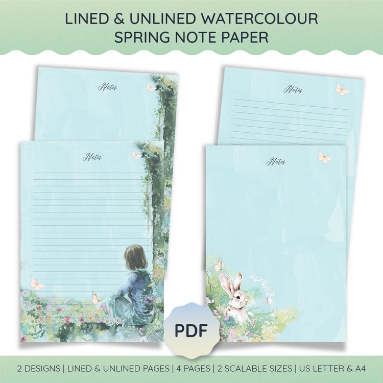 Printables by PJM - Note Paper & Writing Pages