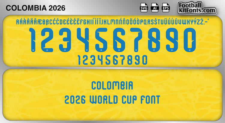 Football Kit Fonts - 2026 FIFA WORLD CUP