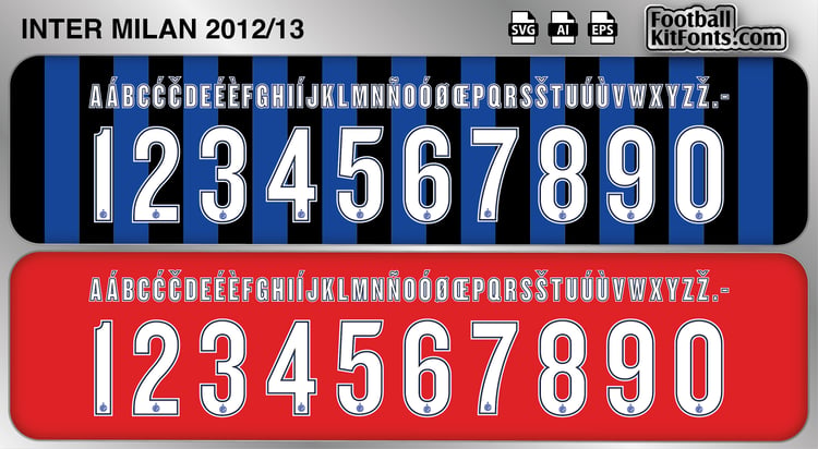 Inter Milan 2013-14 Vector Font