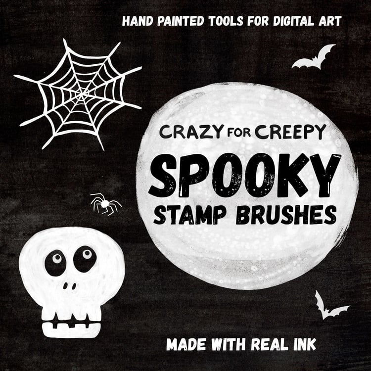Spooky Splats, Halloween Collection - INKY Stamp Brushes for Procreate ...