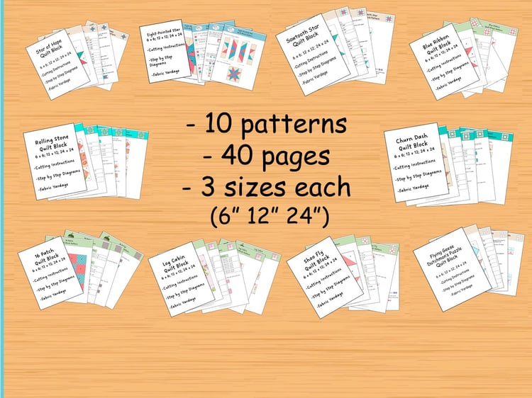 Mountaintop Quilt Shop - Quilt Block Pattern Bundles