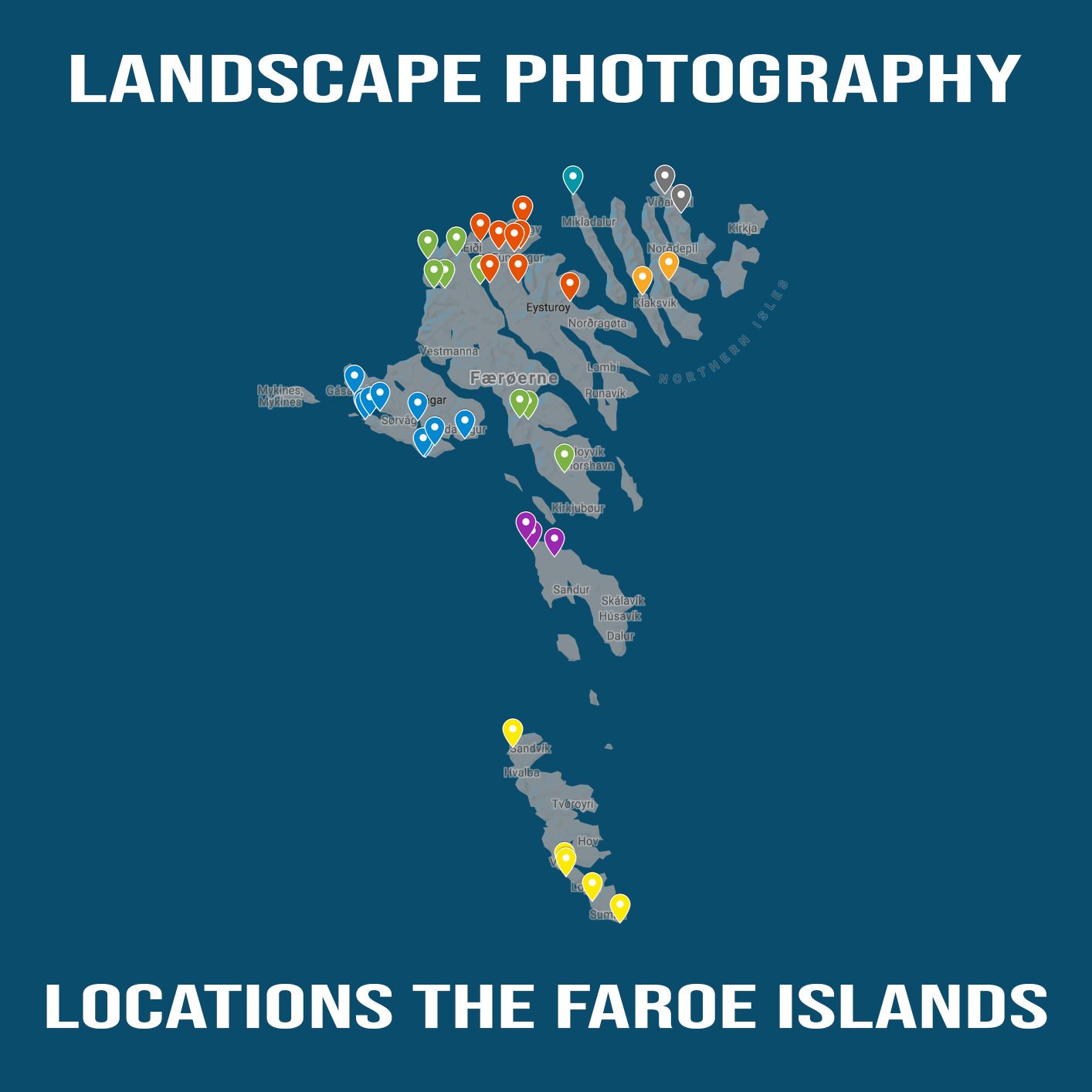 Faroe Islands Landscape Photography Google MY MAPS map