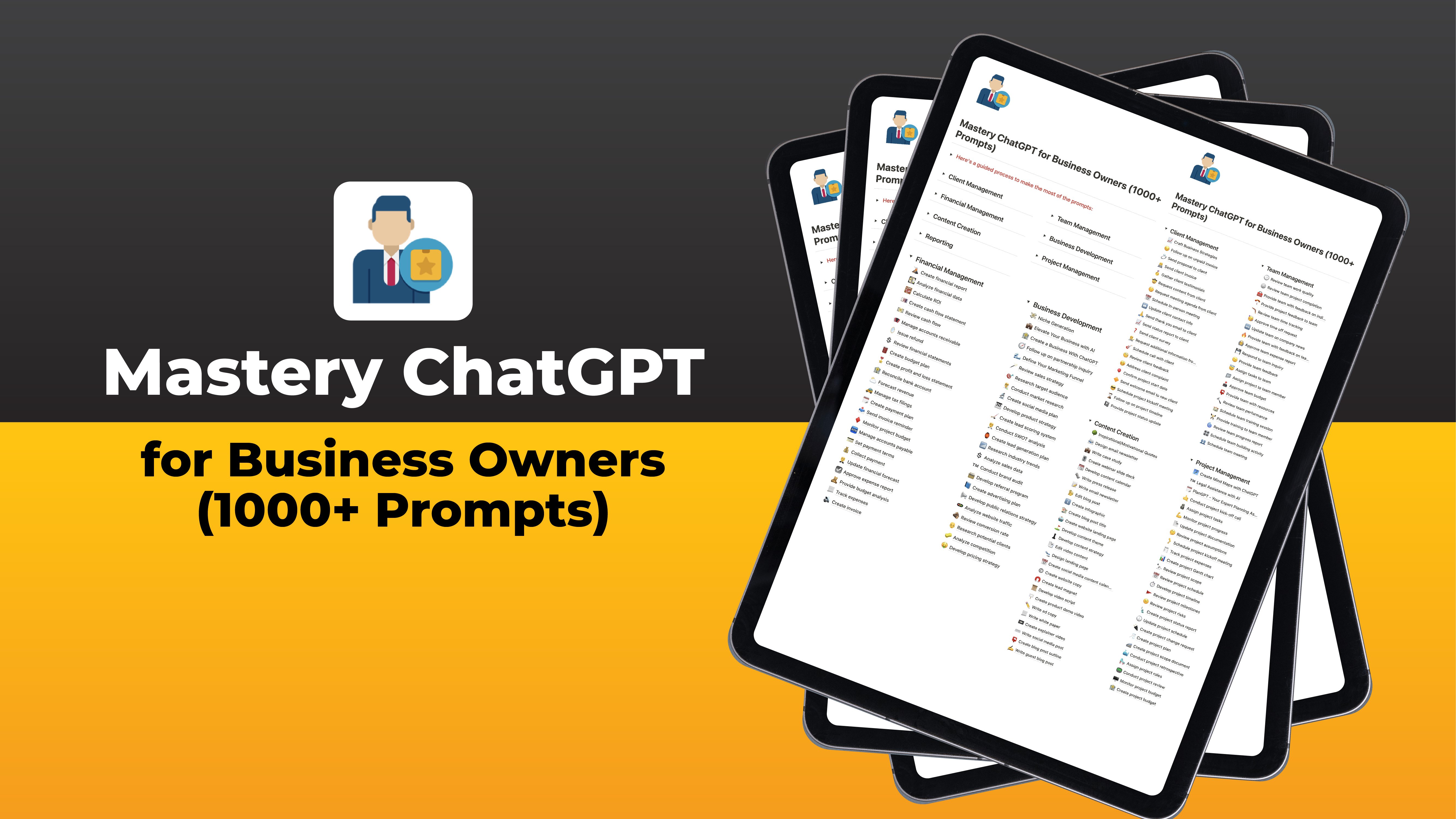 Mastery ChatGPT for Business Owners (1000 Prompts) - Payhip