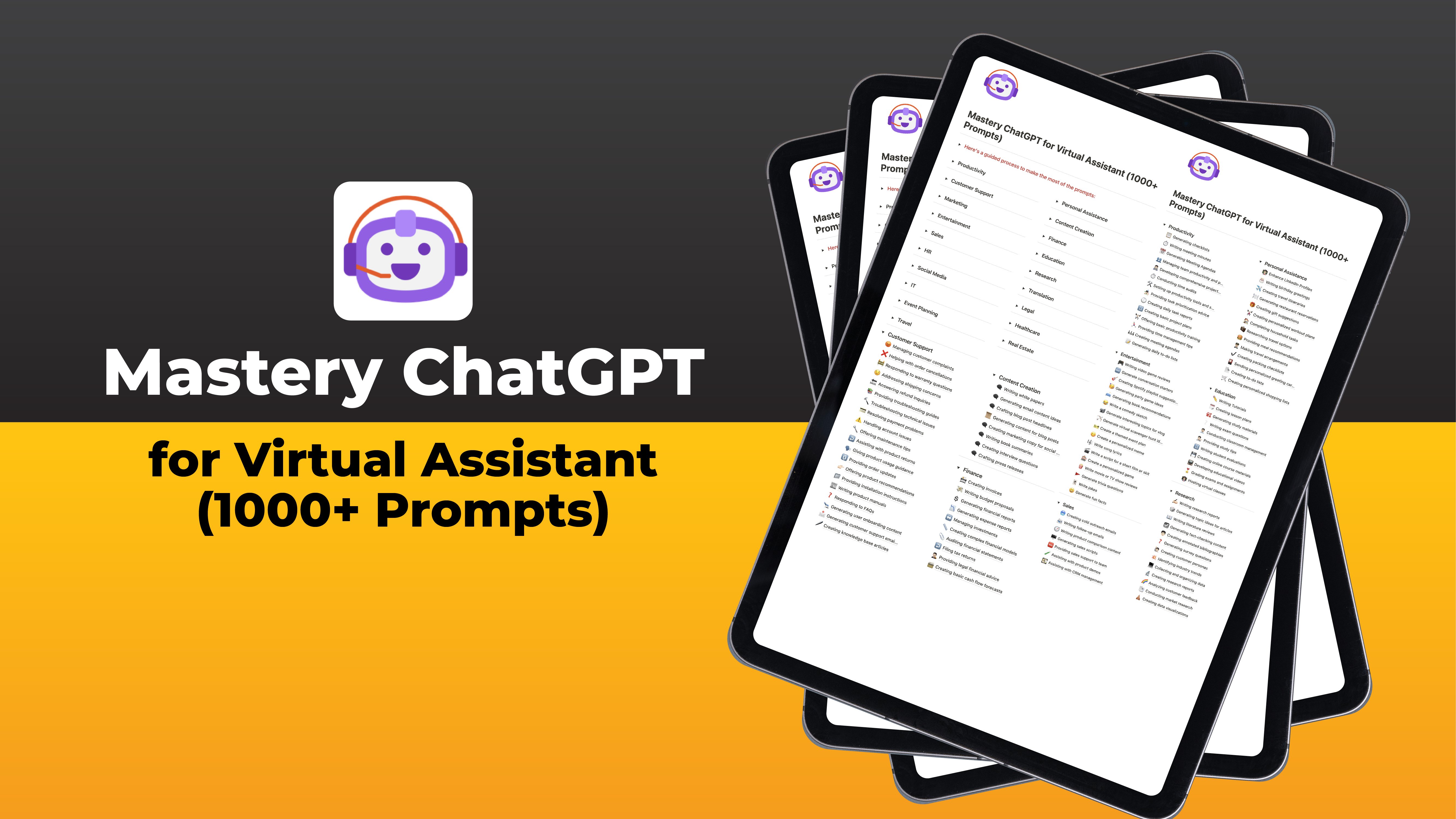 Mastery ChatGPT for Virtual Assistant (1000 Prompts) - Payhip