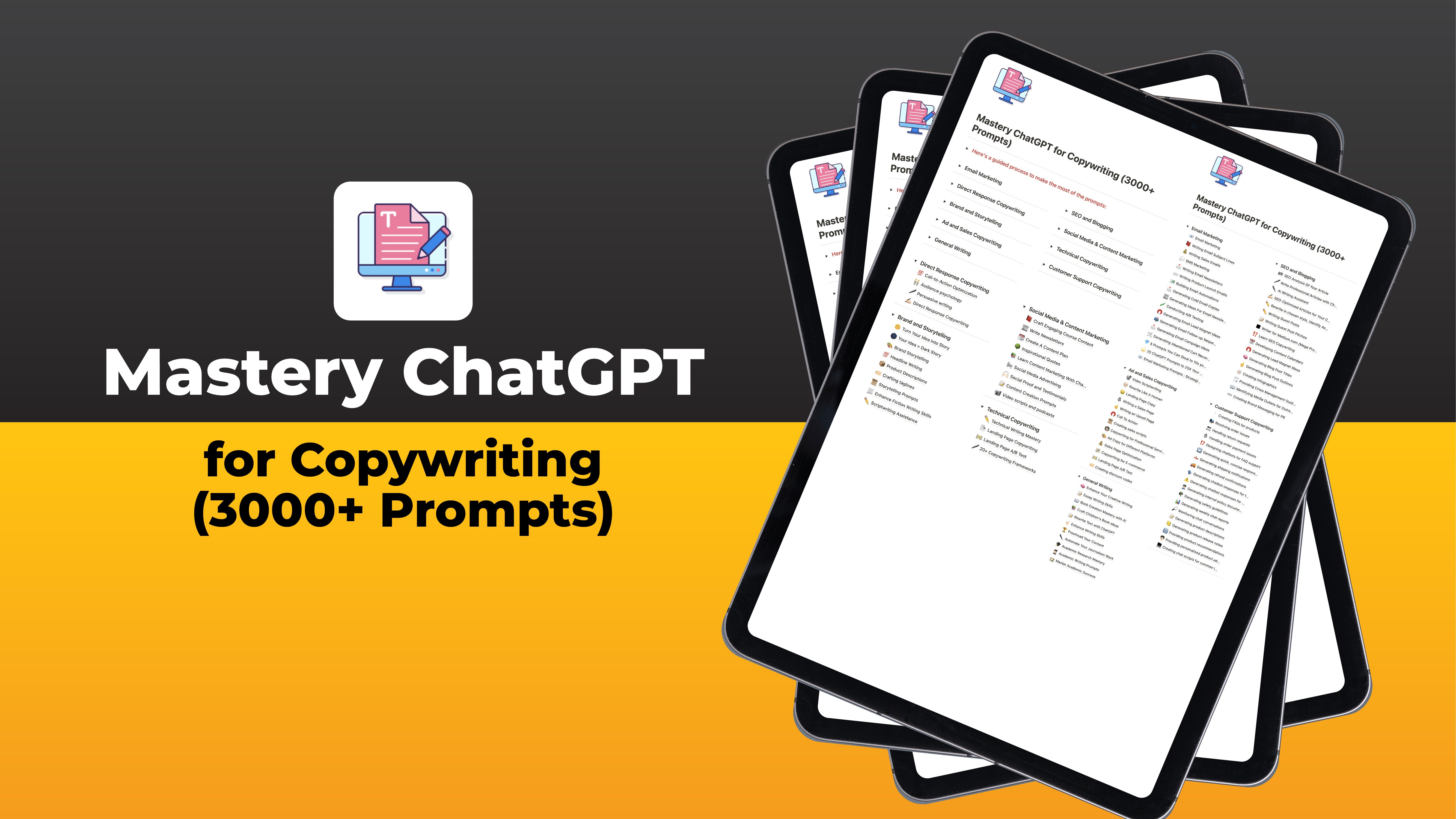 Mastery ChatGPT for Copywriting (3000 Prompts) - Payhip