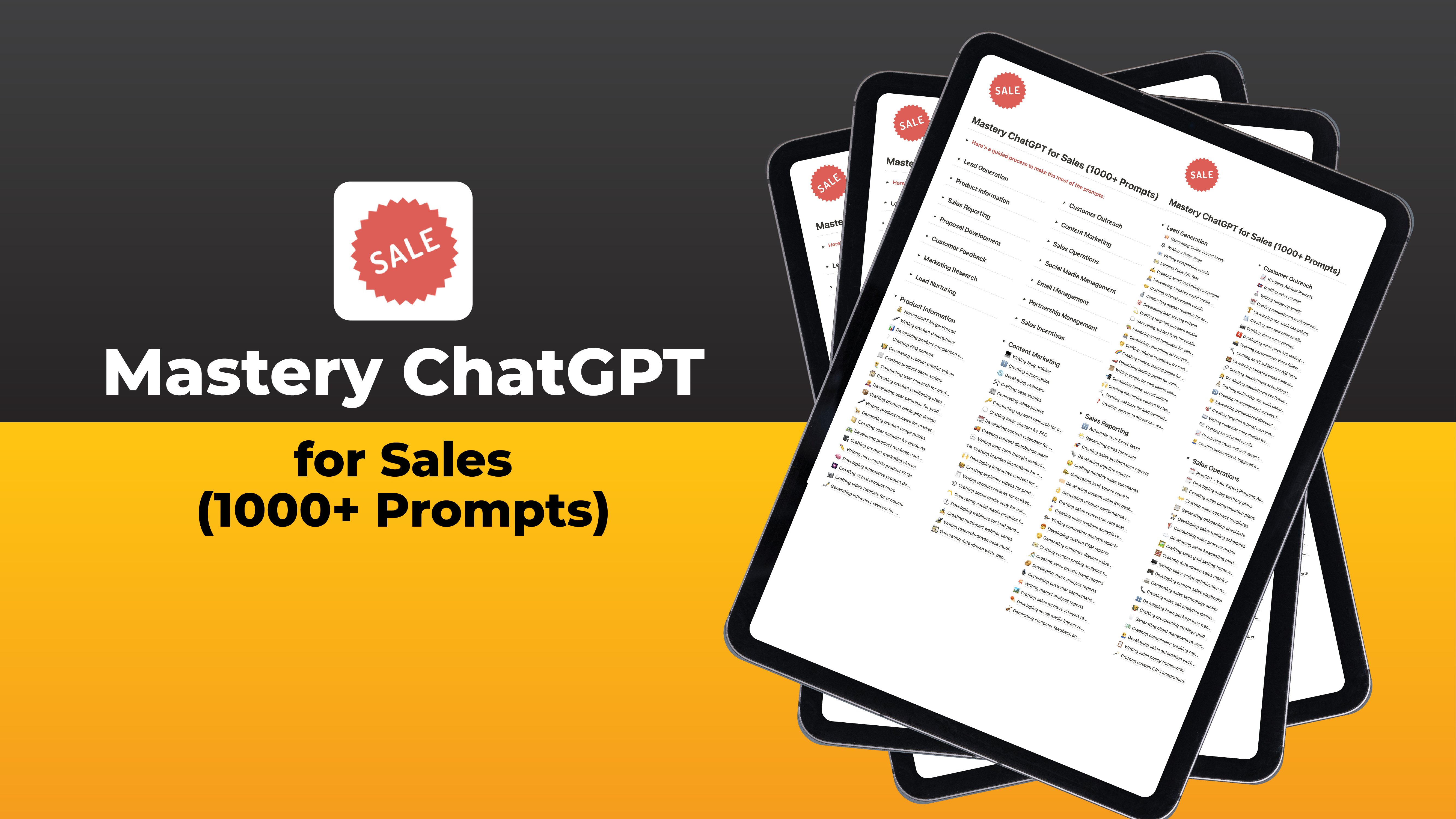 Mastery ChatGPT for Sales (1000 Prompts) - Payhip