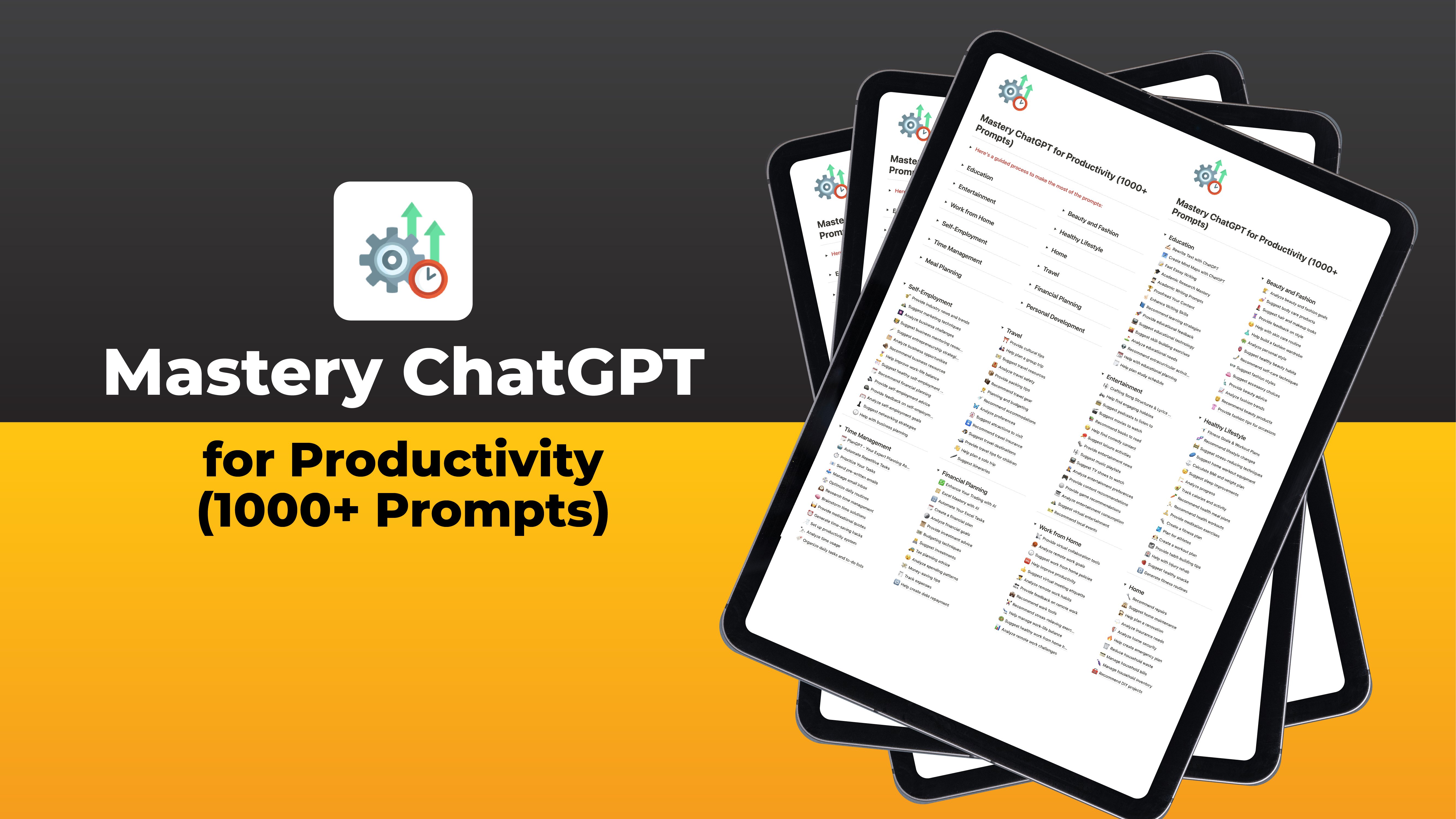 Mastery ChatGPT for Productivity (1000 Prompts) - Payhip