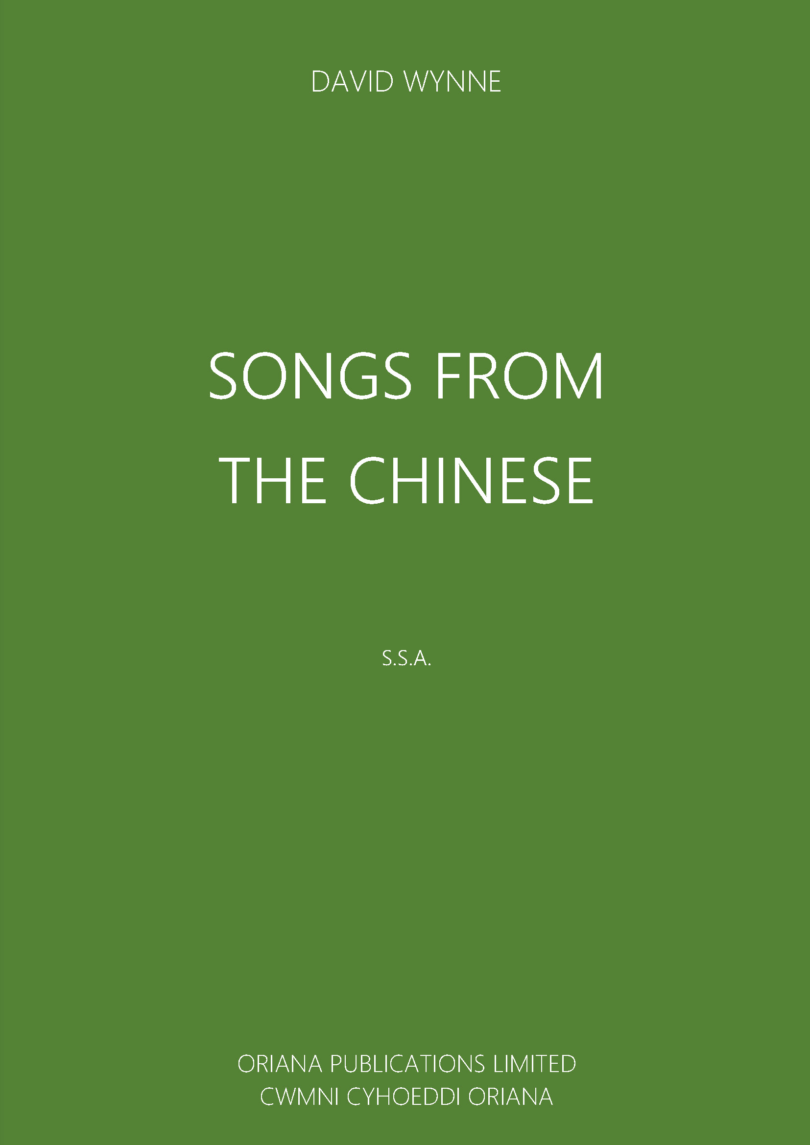 David Wynne: 4 Songs from the Chinese - Payhip