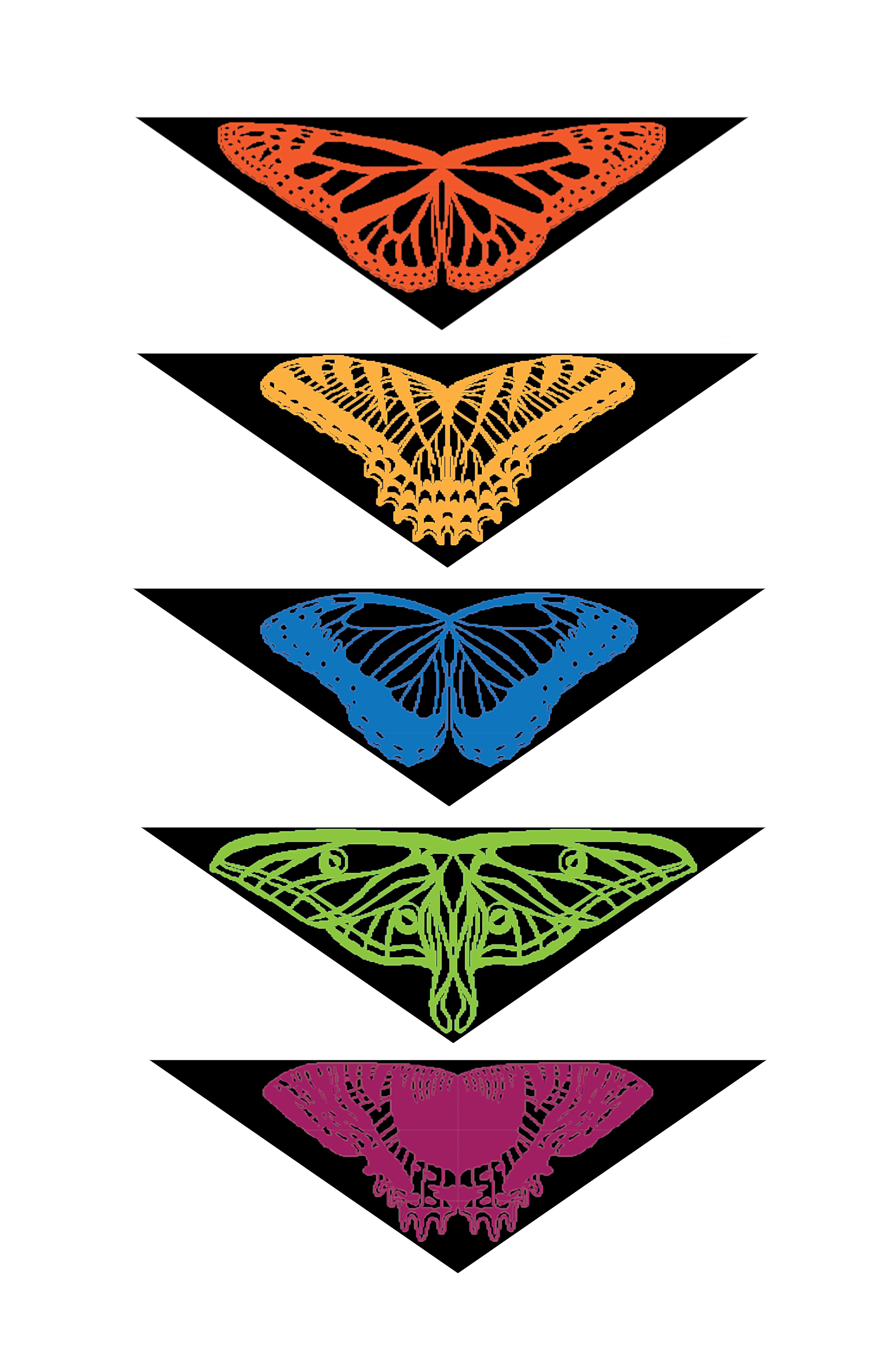 A Kaleidoscope of Butterflies and Moths - Shawls (Collection of 5 ...