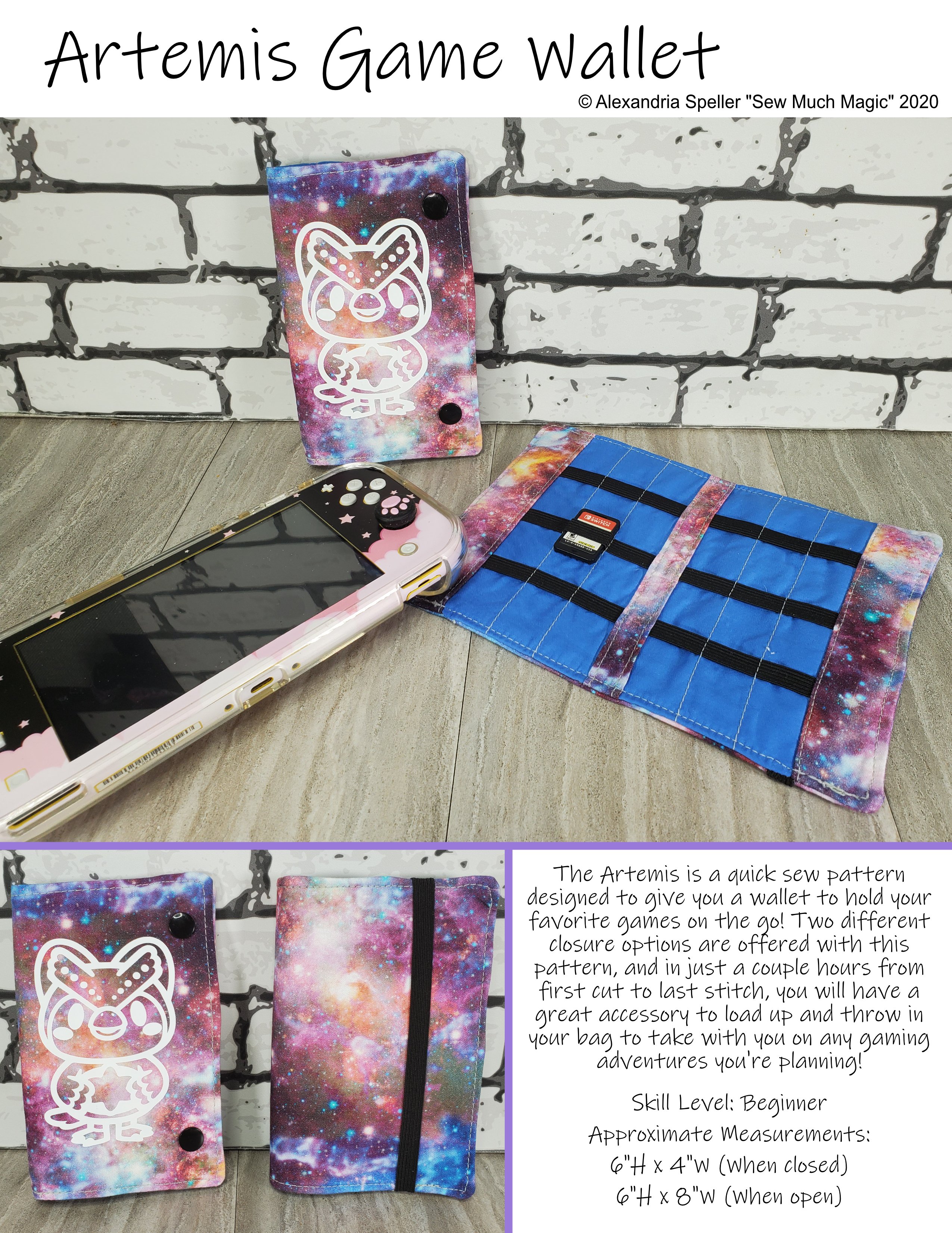 Artemis Game Wallet PDF Pattern