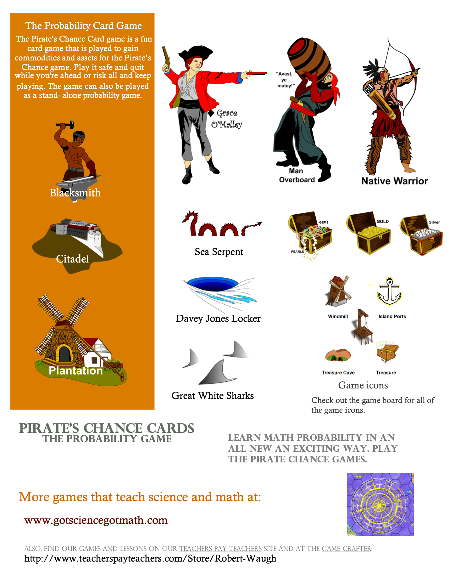 Pirate's Chance Cards - The Probability Game - Payhip
