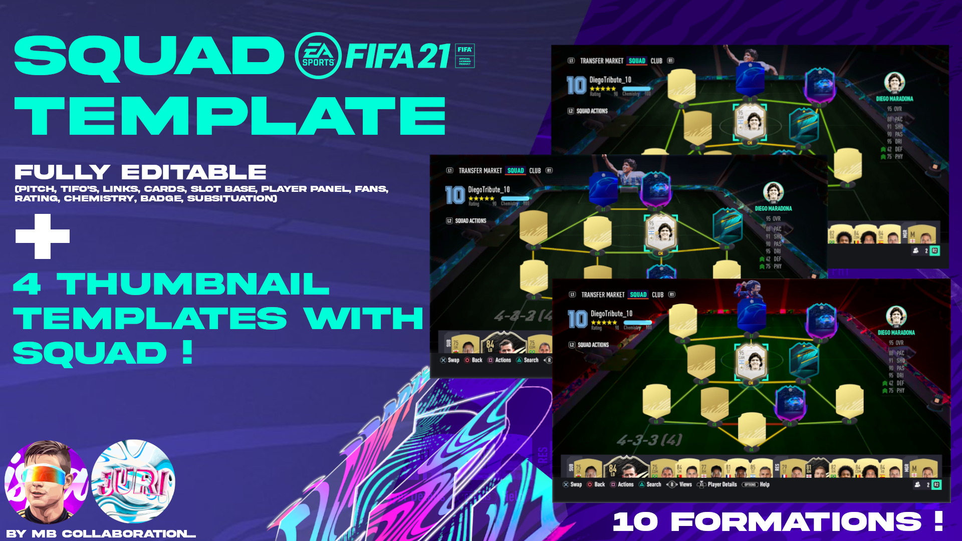 FIFA 21 PACK ANIMATE TEMPLATE - FULLY EDITABLE [PSD&] - Payhip