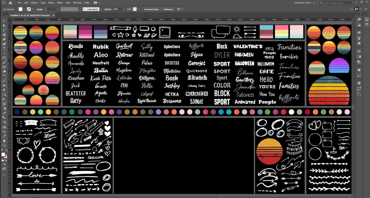 ilustrator template design for pod business amazon kdp redbubble and ...