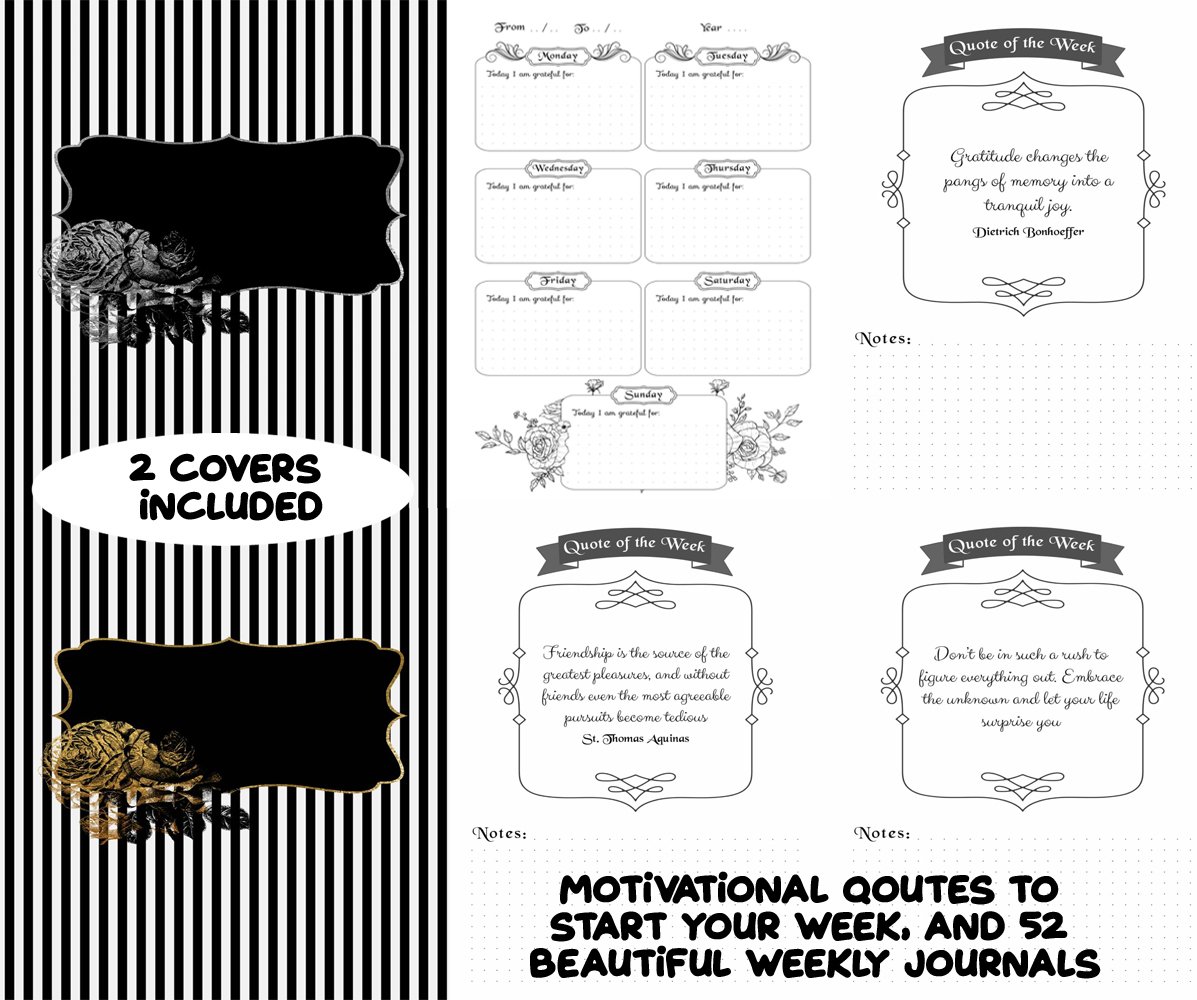 52 Week Motivation Gratitude Journal