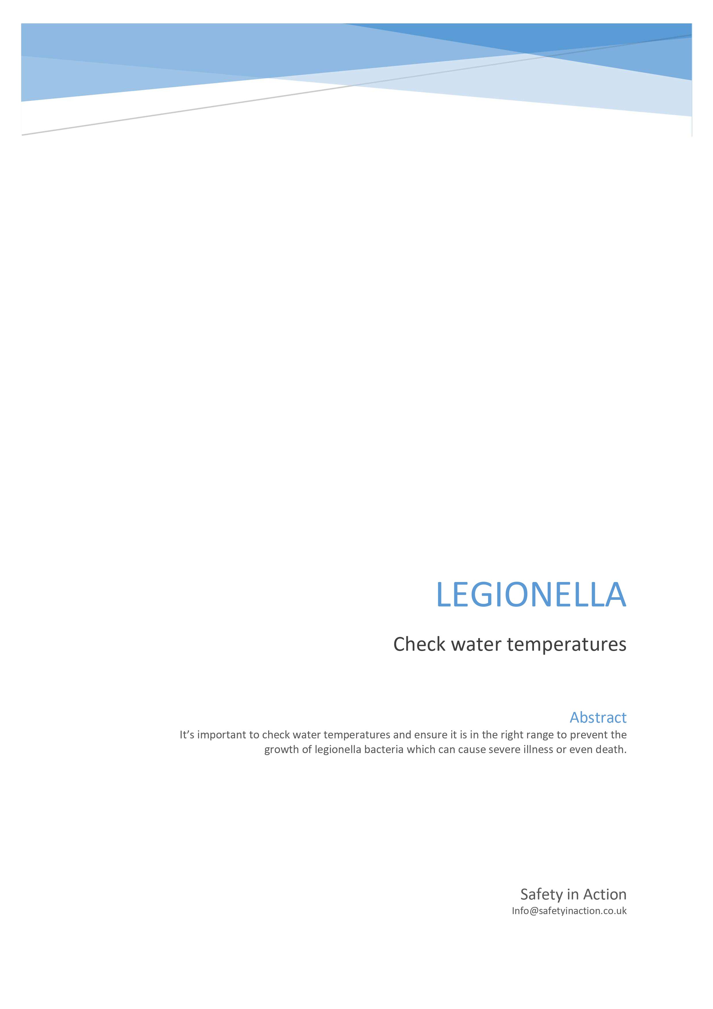 Legionella checks - Payhip