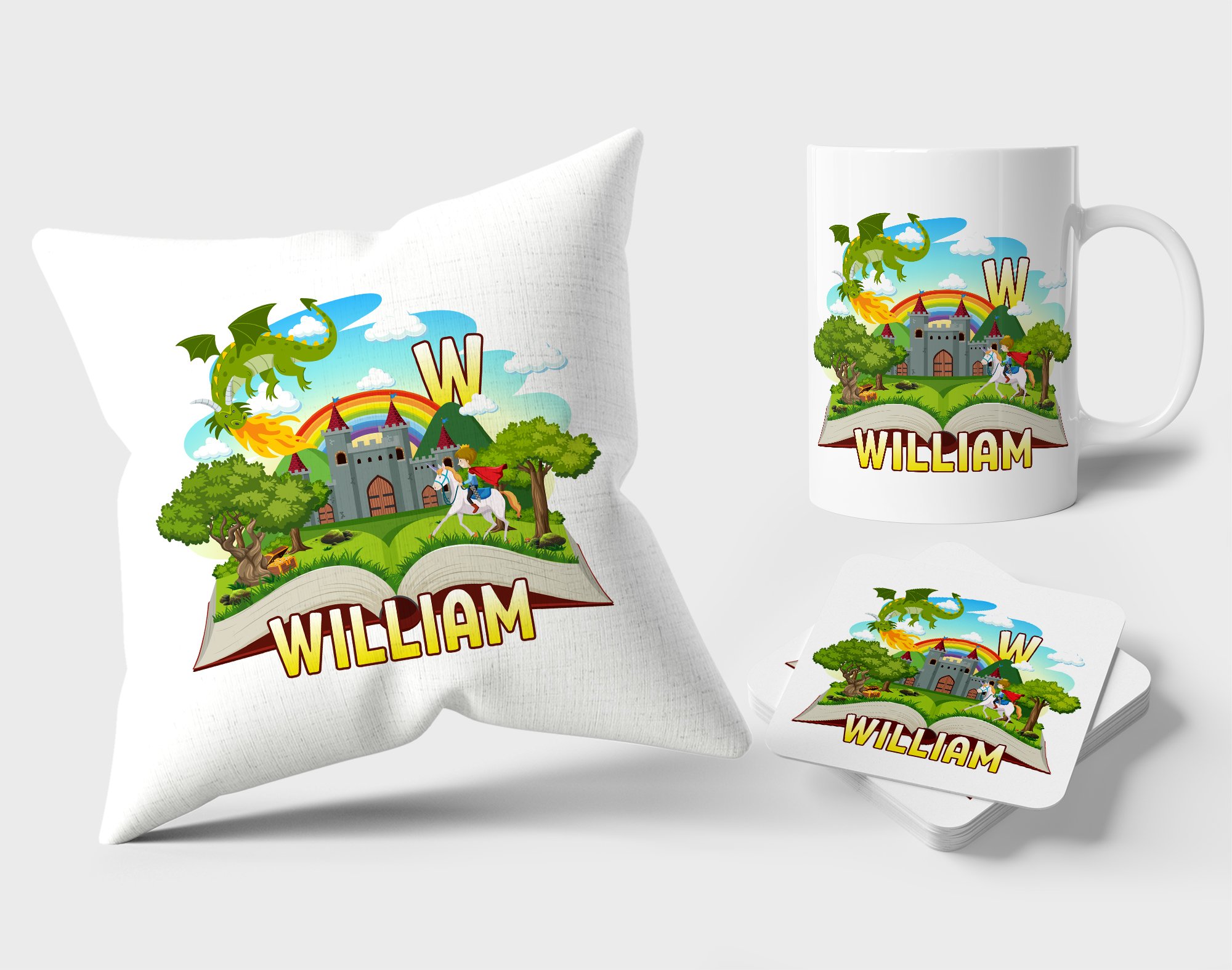 Fairy Tale Dragon and Knight Alphabet Set - Payhip