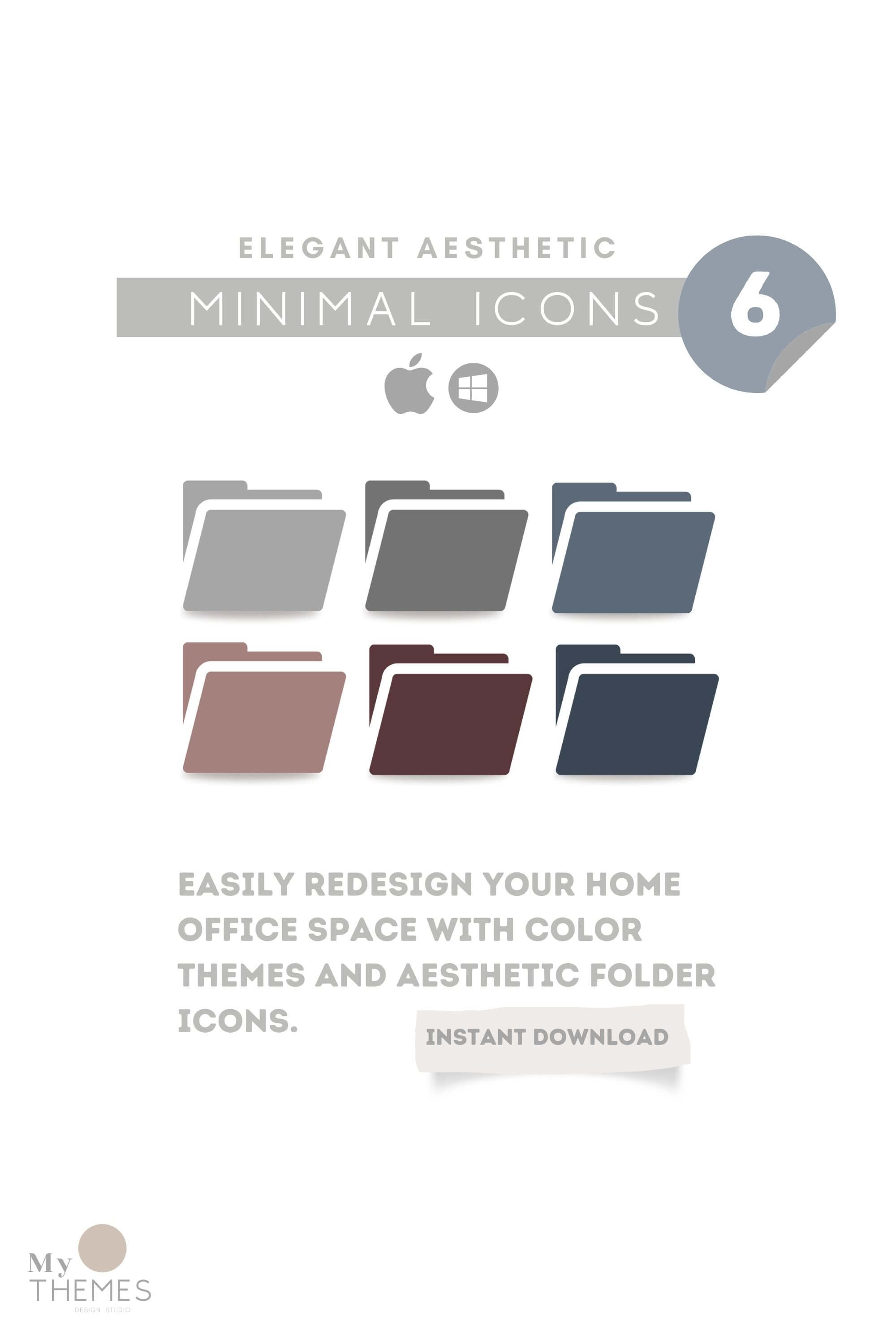 Minimal Folder ICONS for MAC & WINDOWS - Payhip