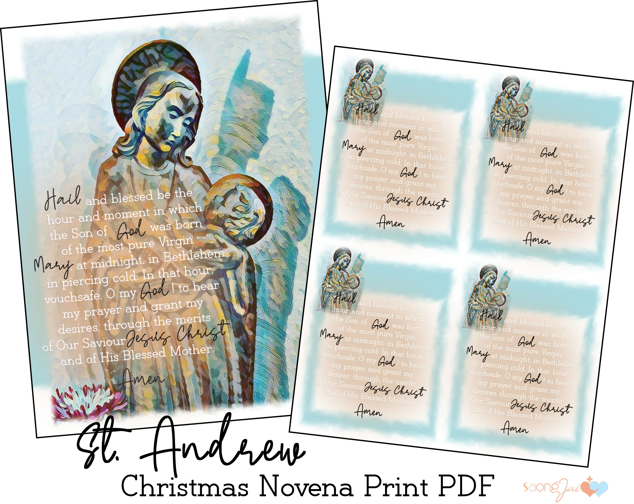 St. Andrew Christmas Novena Print & Cards PDF - Payhip