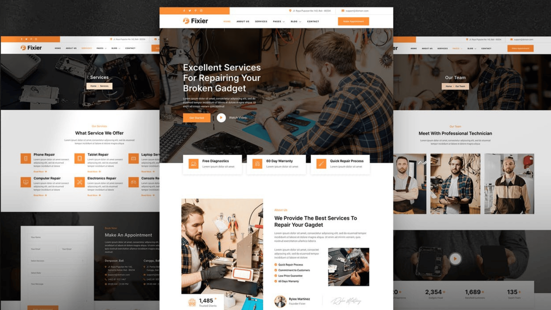 Gadgets & Electronics Repair Services Elementor Template Kit - Payhip