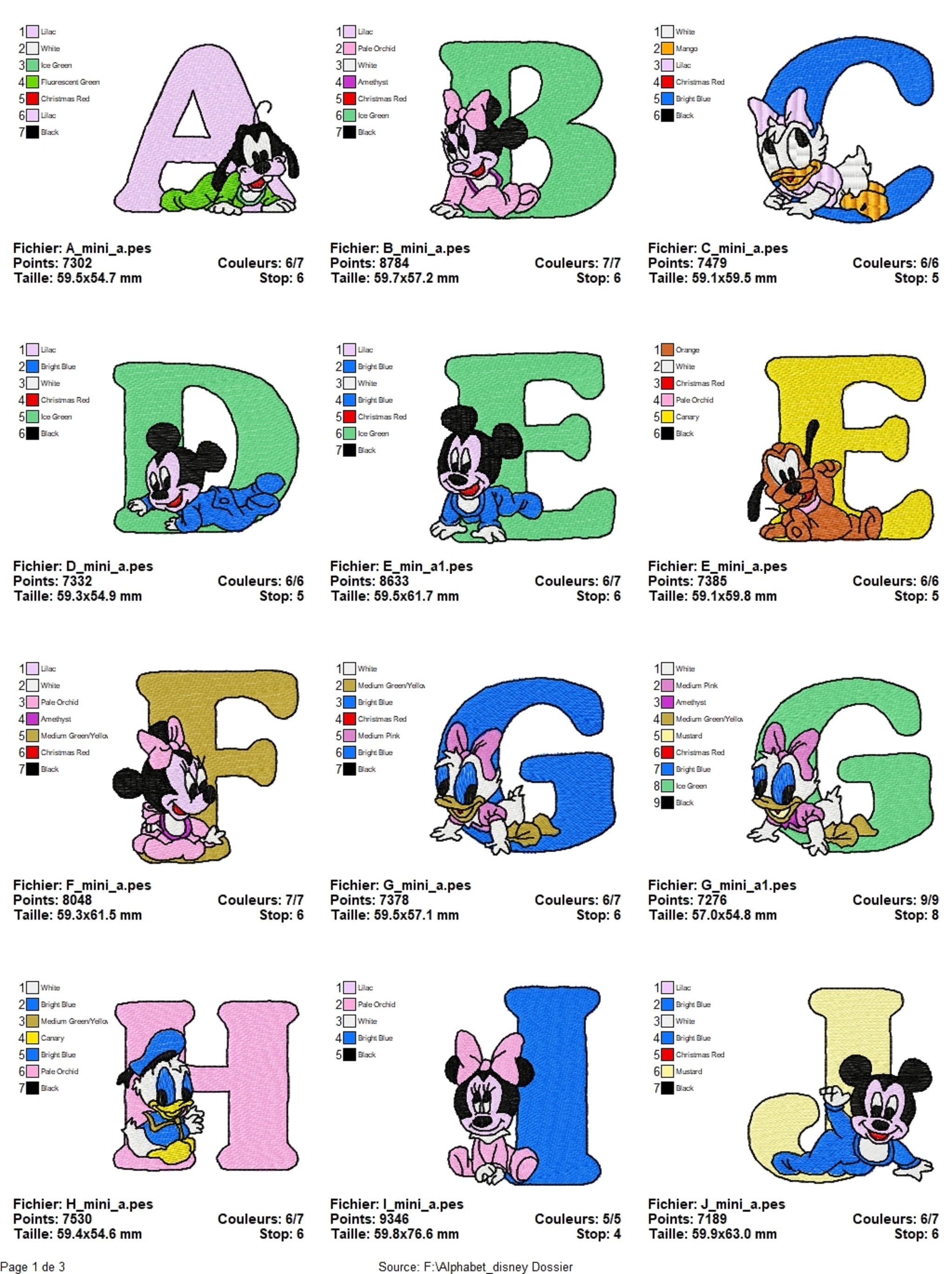 Disney Alphabet Embroidery Designs - Payhip