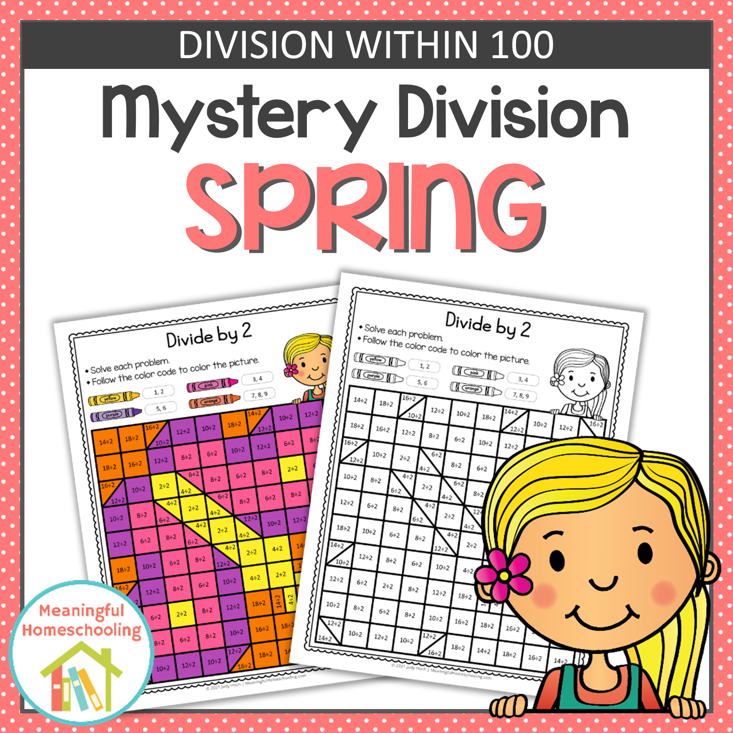 Spring Division Mystery Pictures (Division Within 100)