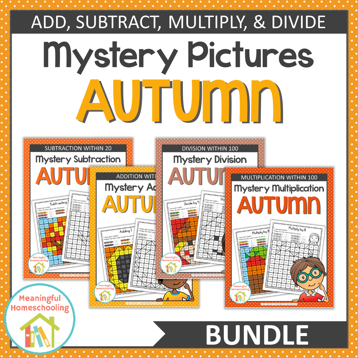 Fall Math Mystery Pictures BUNDLE