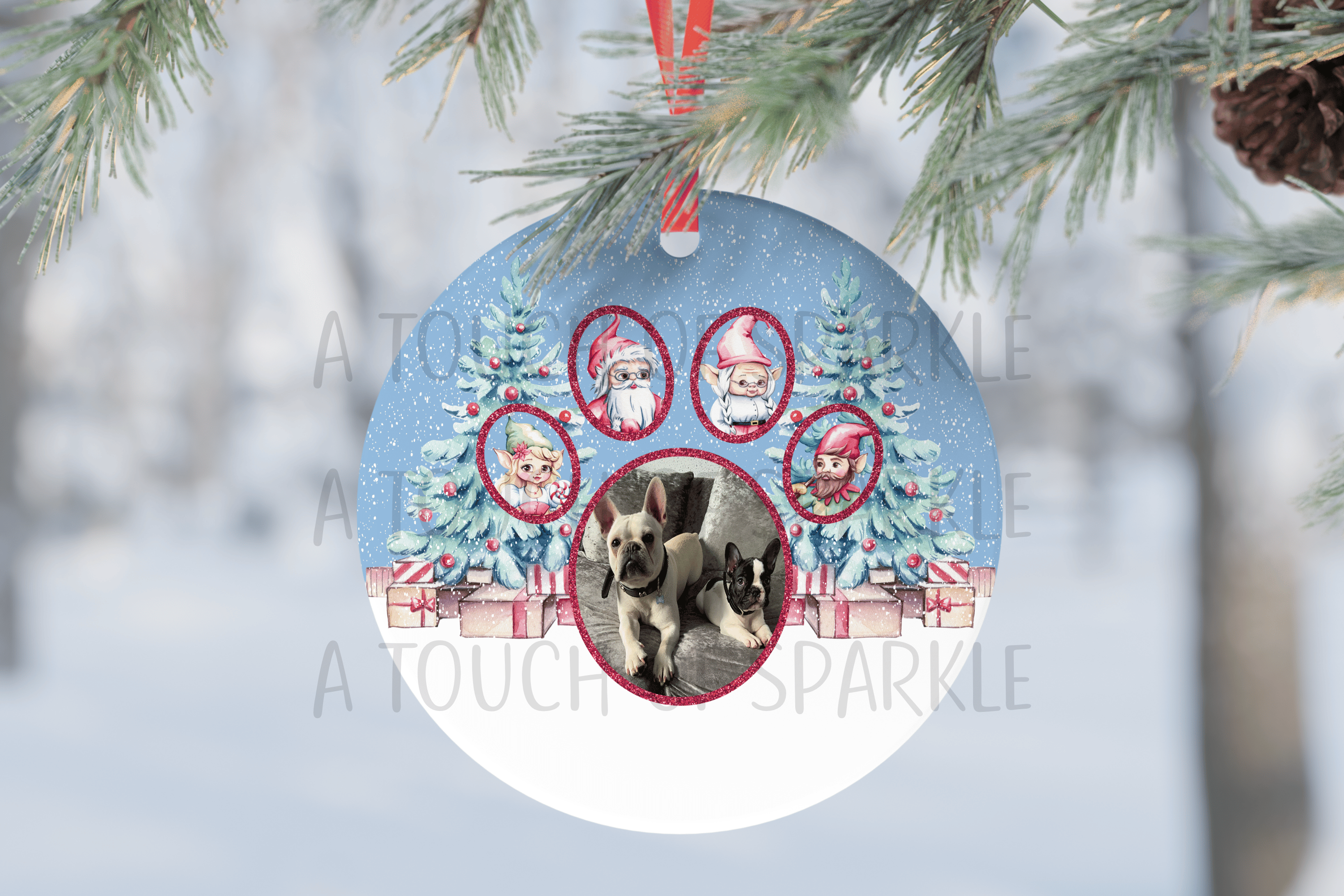 Paw print pic insert tree decoration - Payhip