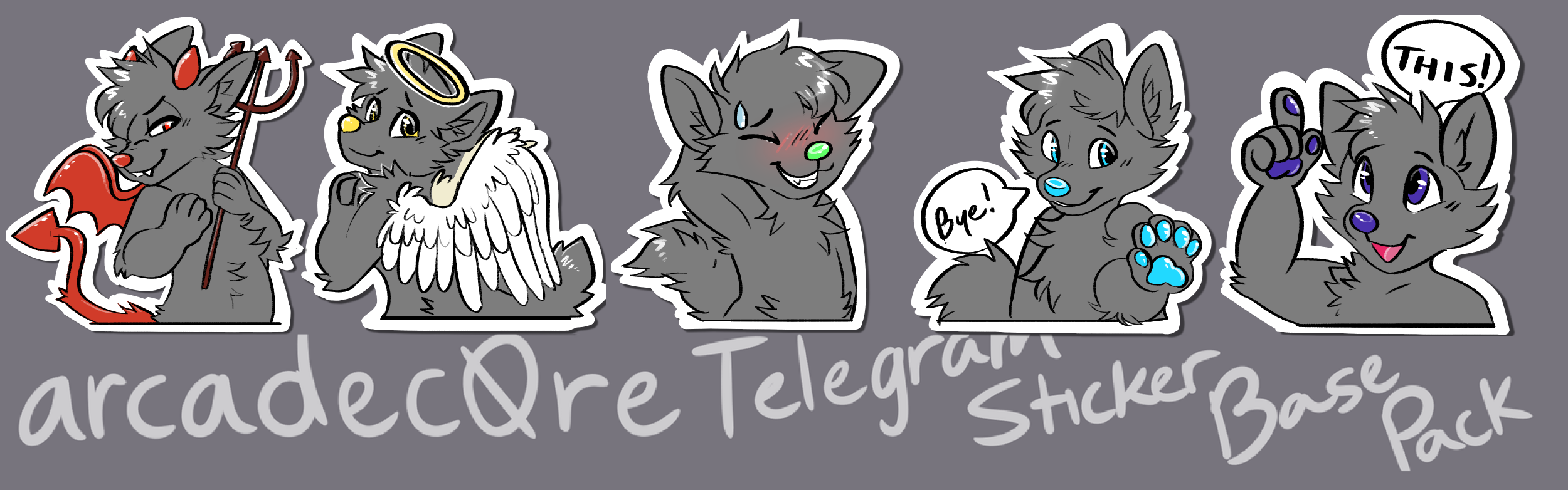 Furry Canine Sticker Pack Base 3! - Payhip