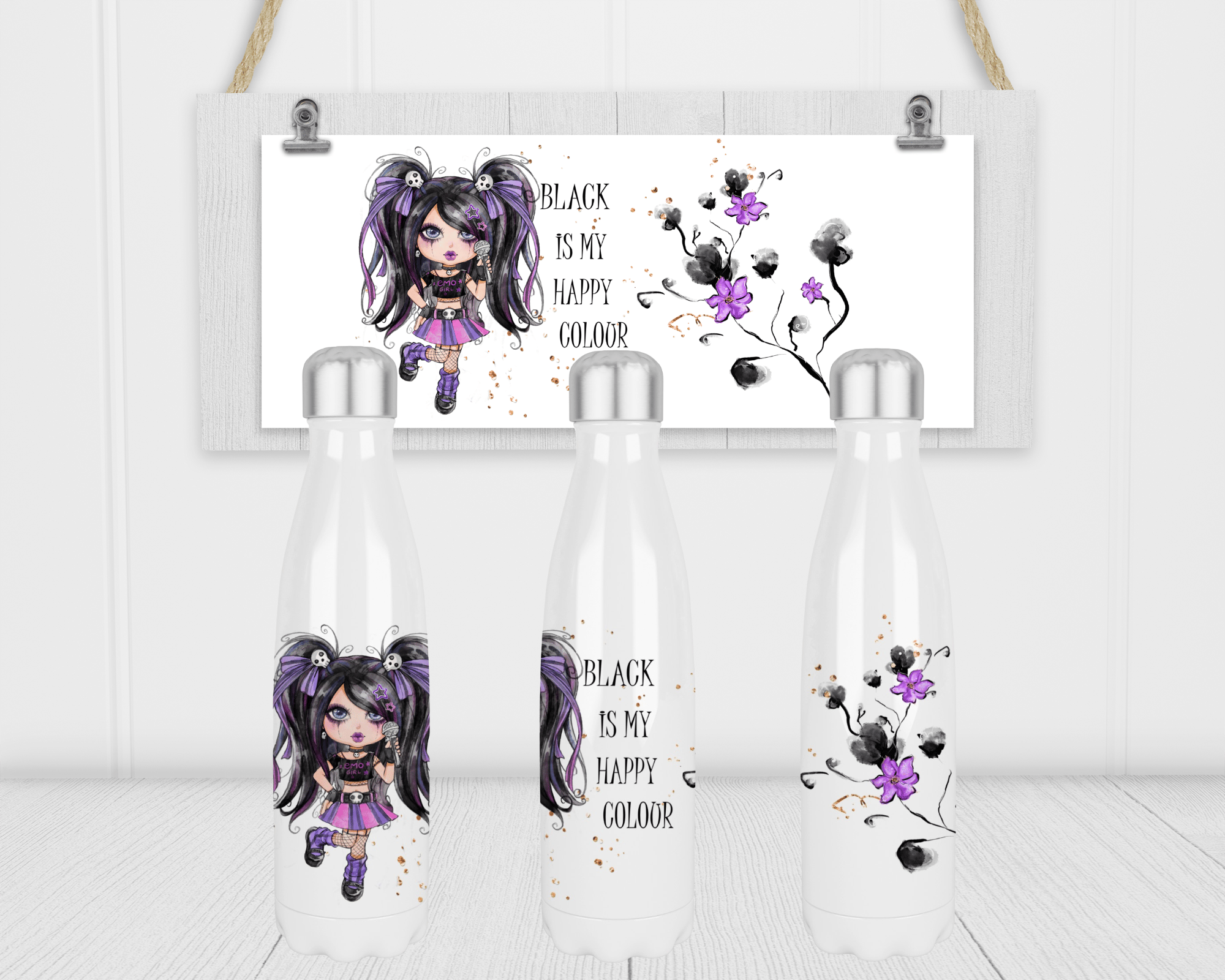 goth girl bottle and mug - Payhip
