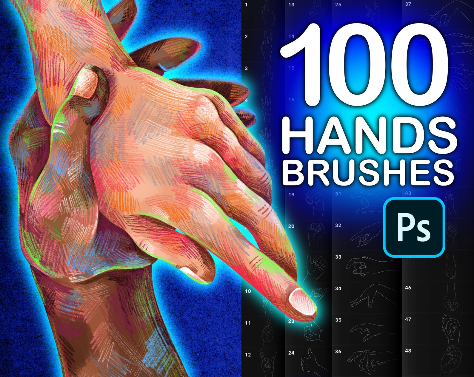 100 Photoshop Hands Brushes - Payhip