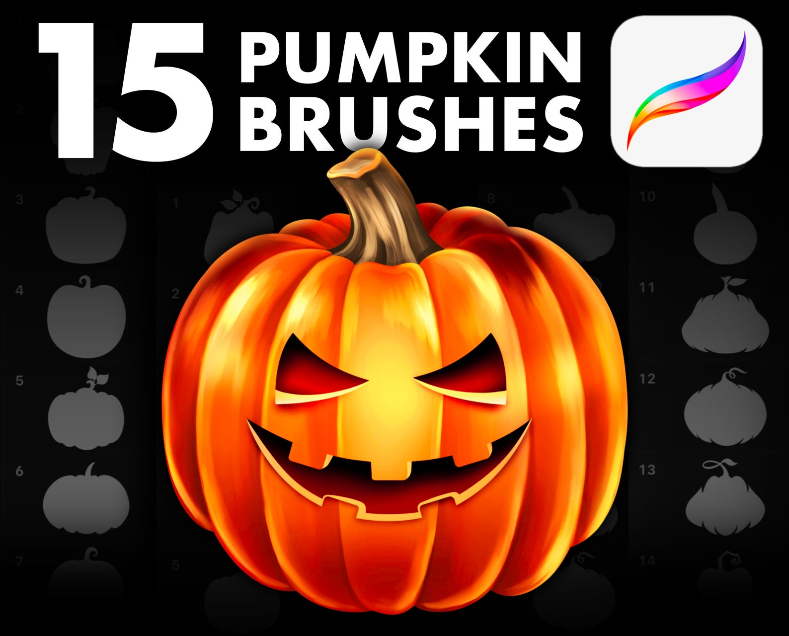 15 Procreate Pumpkin Halloween brushes - Payhip