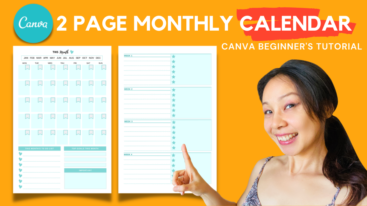 FREEBIE - 2-page MONTHLY CALENDAR - Payhip