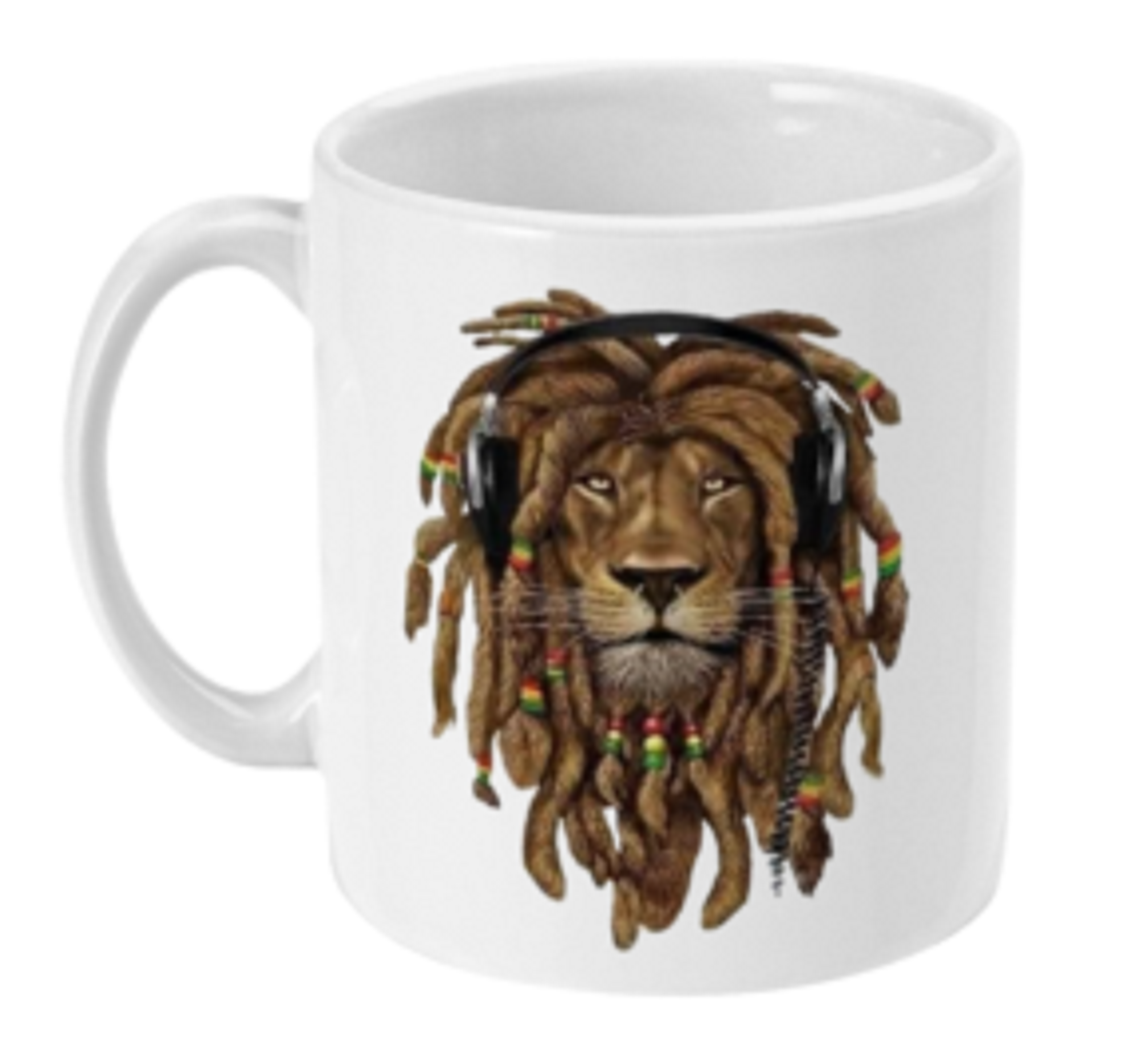 Dreadlocked Lion With Headphones Mug - Payhip