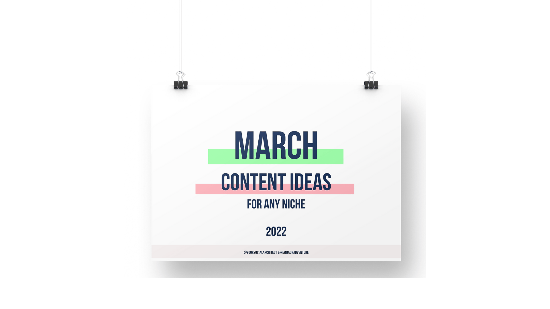MARCH CONTENT and STORIES IDEAS - Payhip