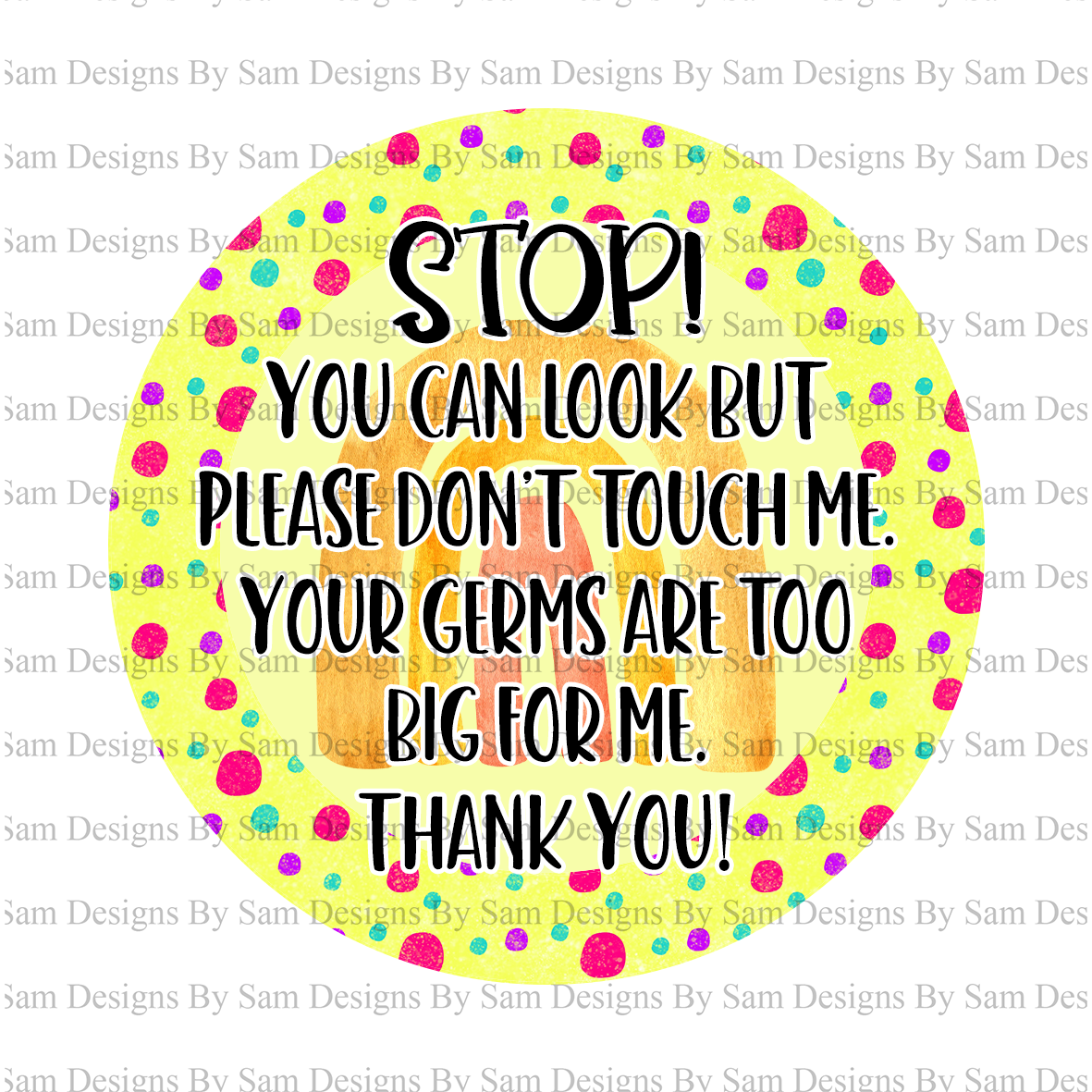 Stop yellow pram tag - Payhip