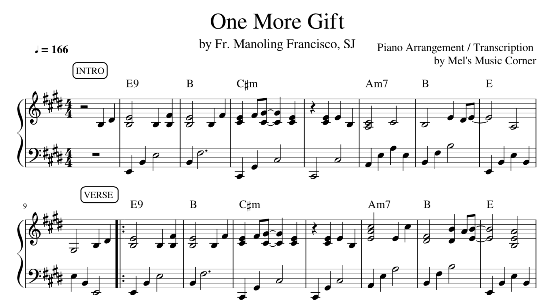 One More Gift by Fr. Manoling Francisco,SJ sheet music - Payhip