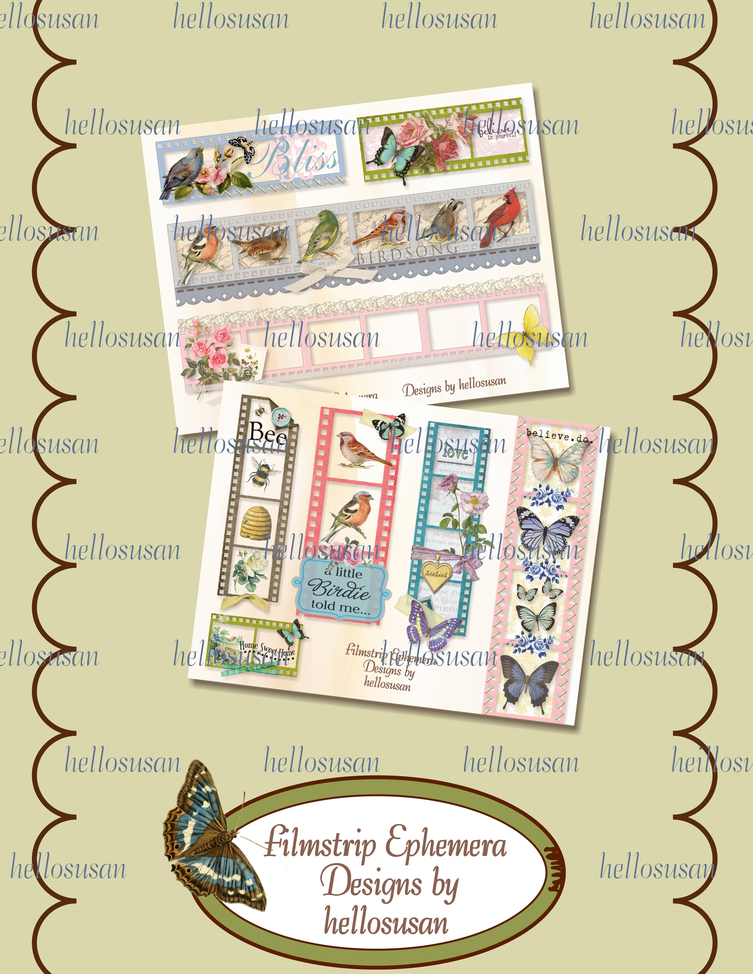 Filmstrip Ephemera Journal Digital Kit - Payhip