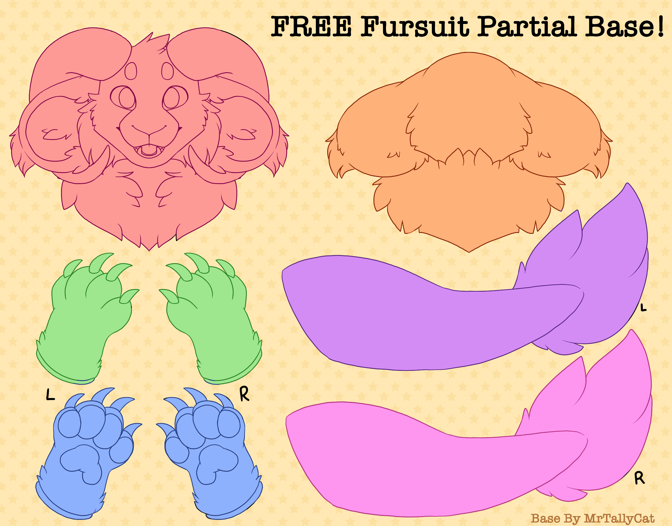 Tiba Fursuit Partial Base - Payhip