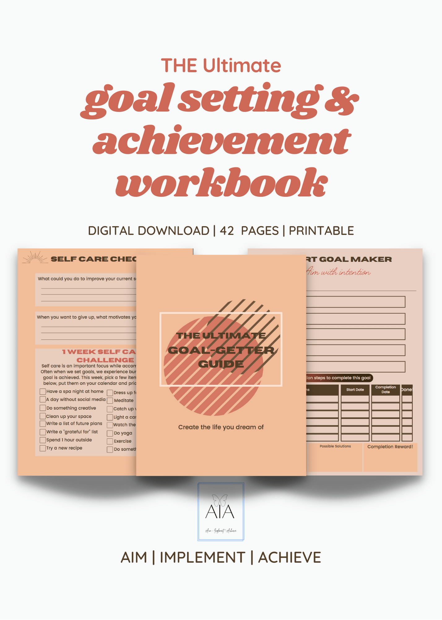 Retro THE ULTIMATE Goal Setting & Achievement Workbook - Payhip