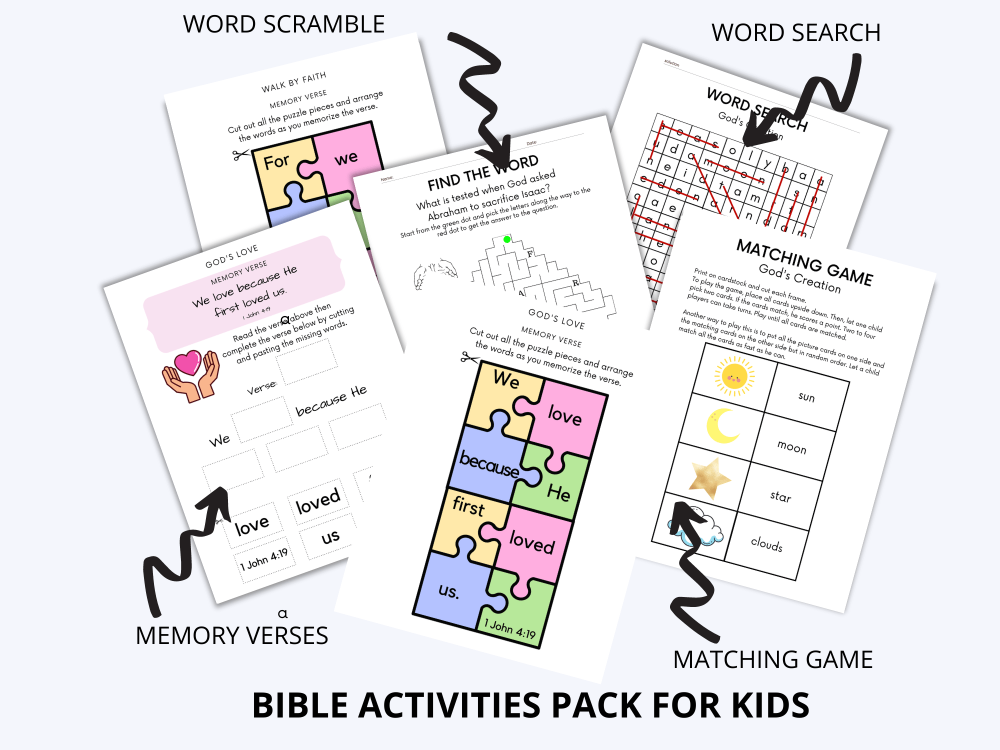 Bible Activities Pack For Kids - Payhip