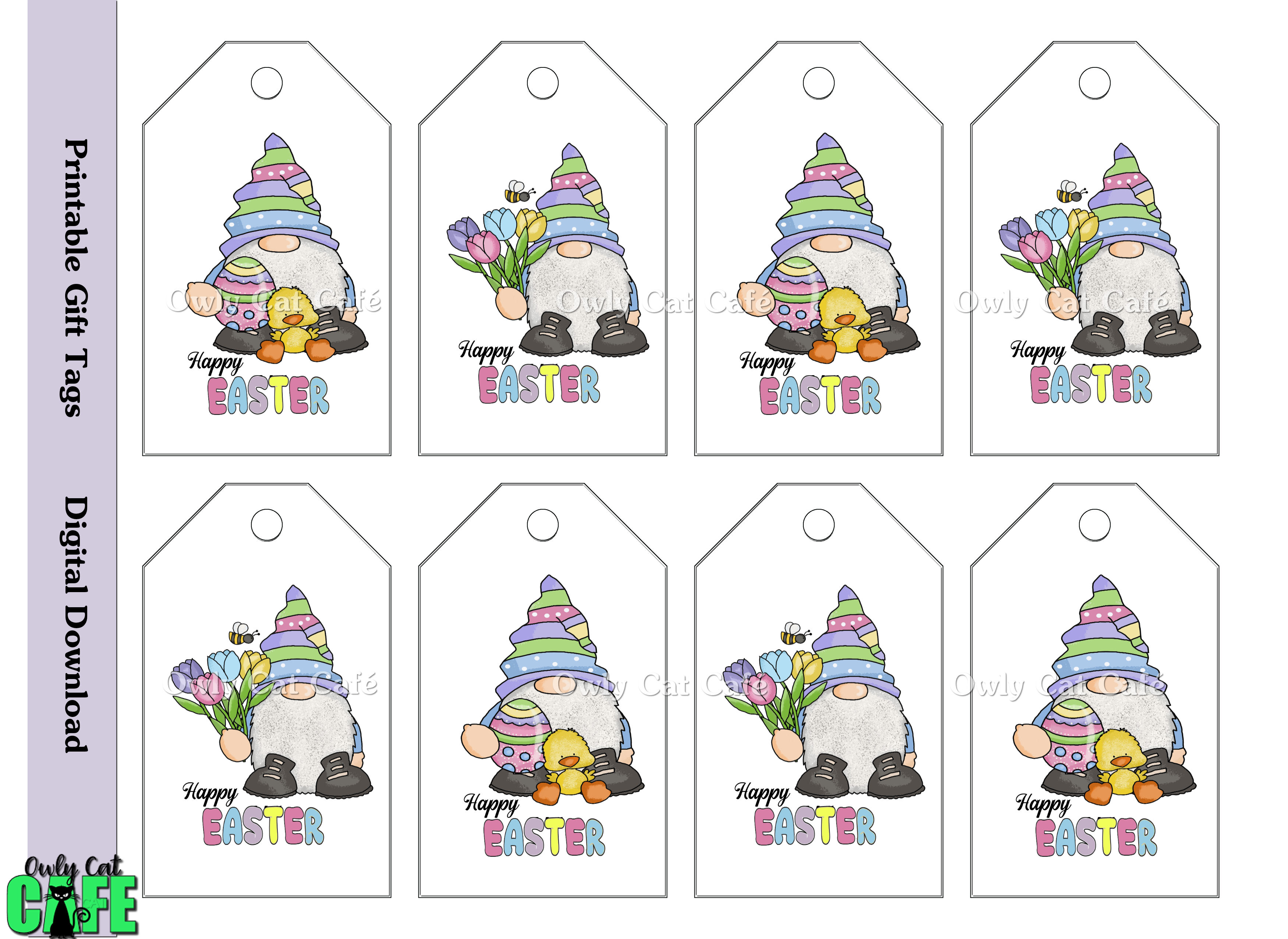 Easter Gnomes Gift Tags - Payhip