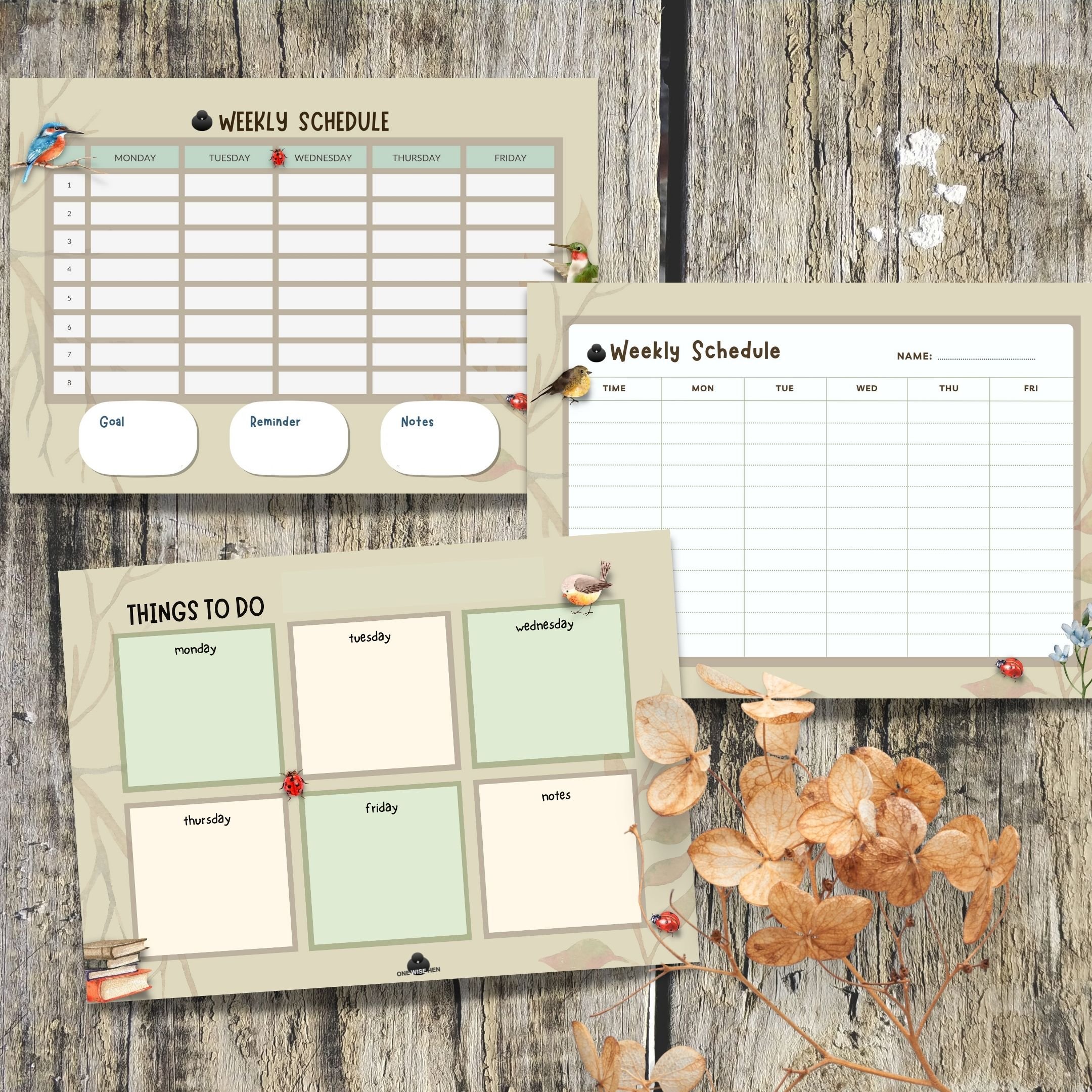 WEEKLY PLANNER PACK DIGITAL/PRINTABLE/DESKTOP WALLPAPER - Payhip