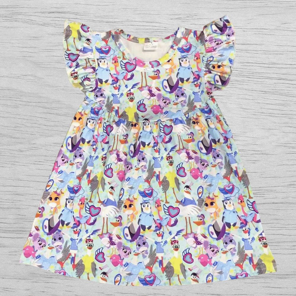 T.O.T.S. Pattern Girl Baby Dress - TOTS Girl's Birthday Toddler Baby ...
