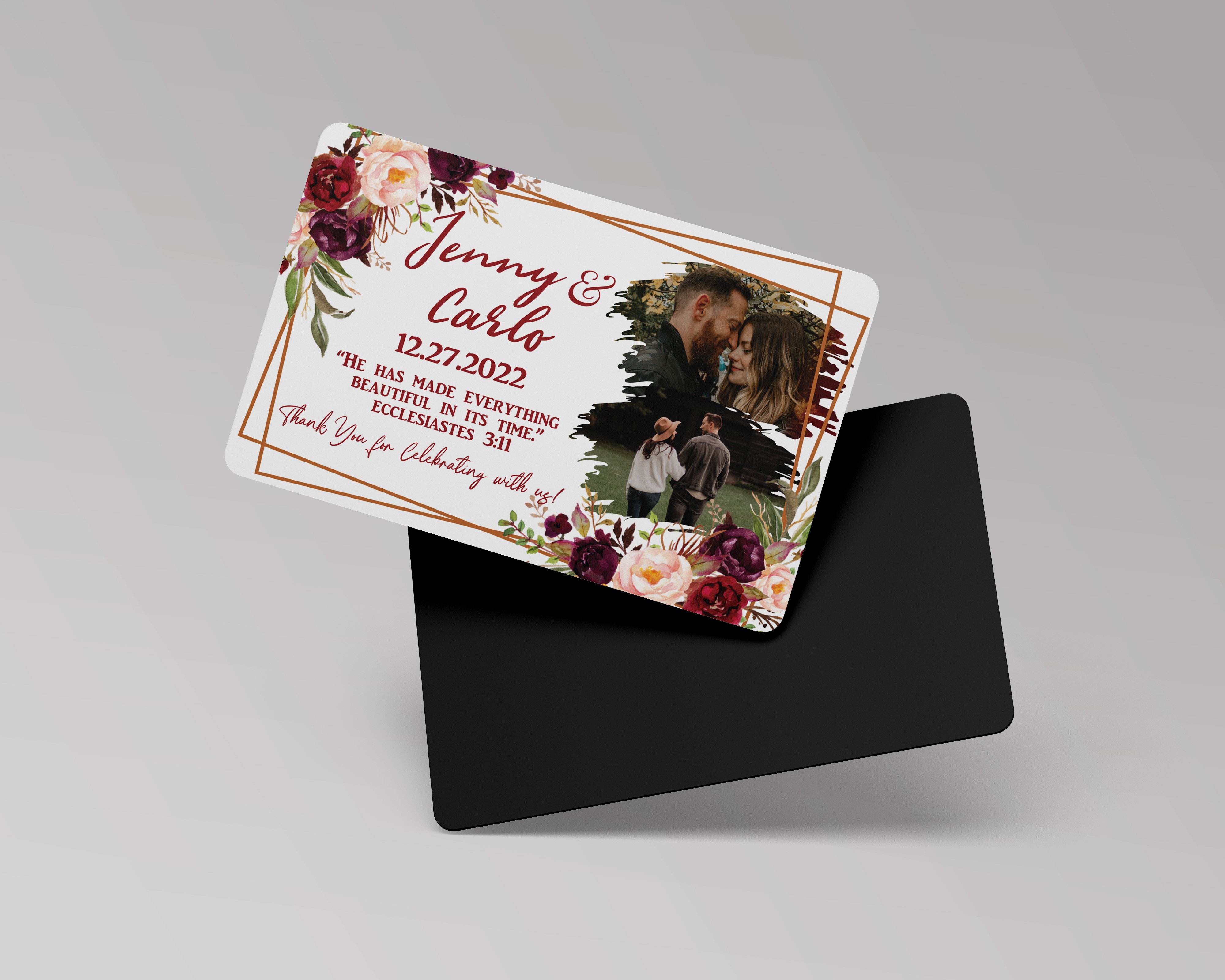 Ref Magnet Wedding Souvenirs - Burgundy - Payhip